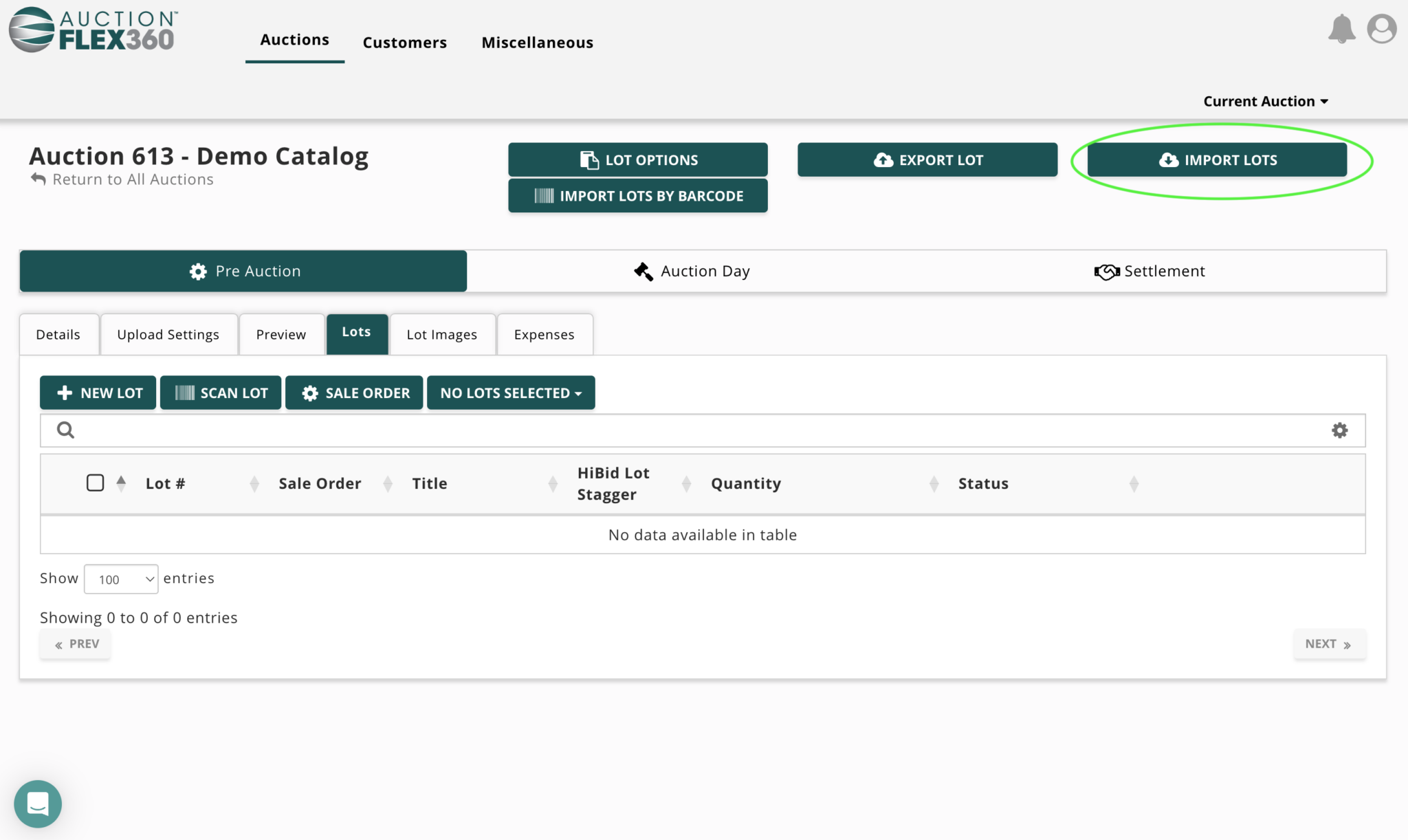 Importing AuctionWriter Data into Auction Flex 360 - AuctionWriter